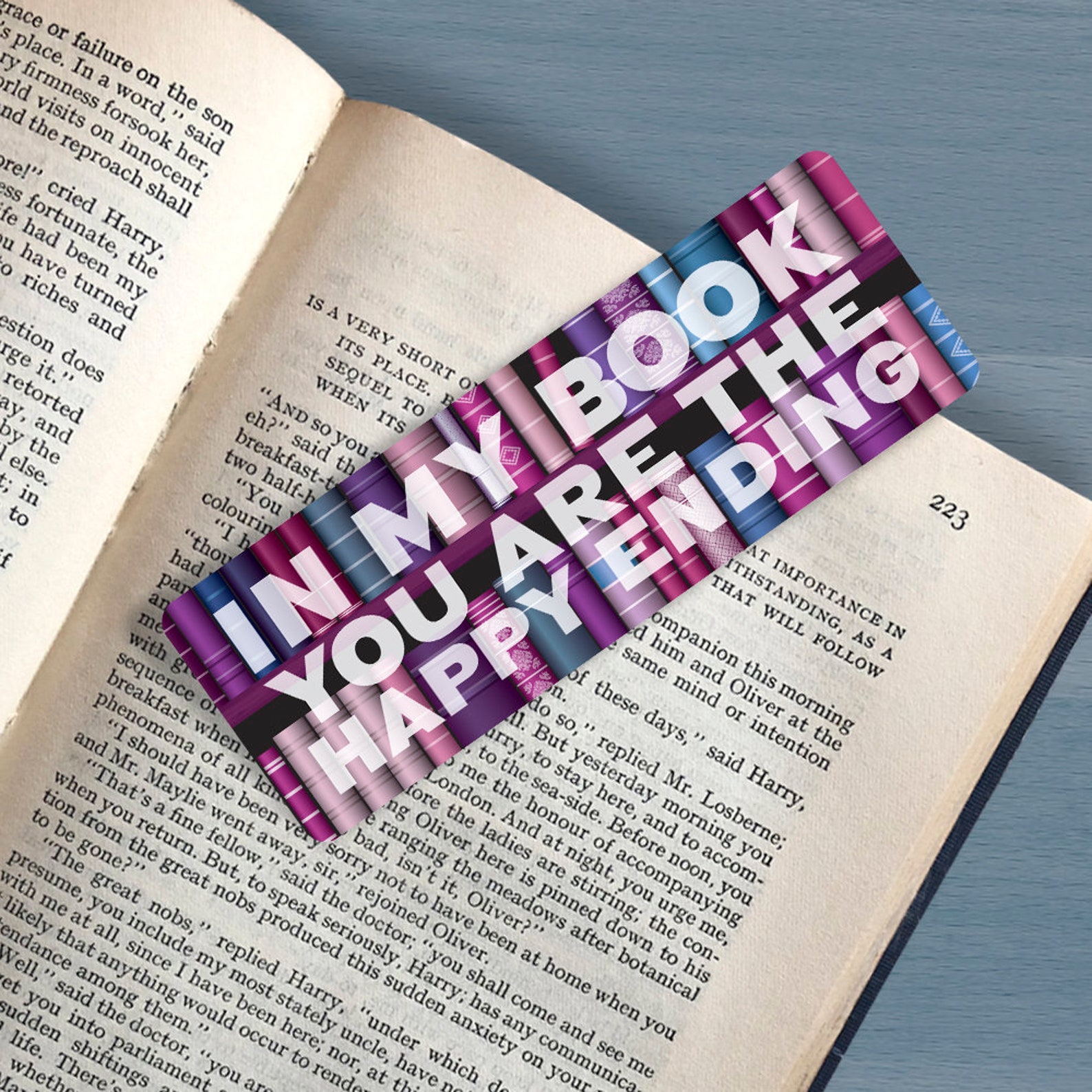 Romantic Bookmark in My Book You Are the Happy Ending, Perfect to Tell ...