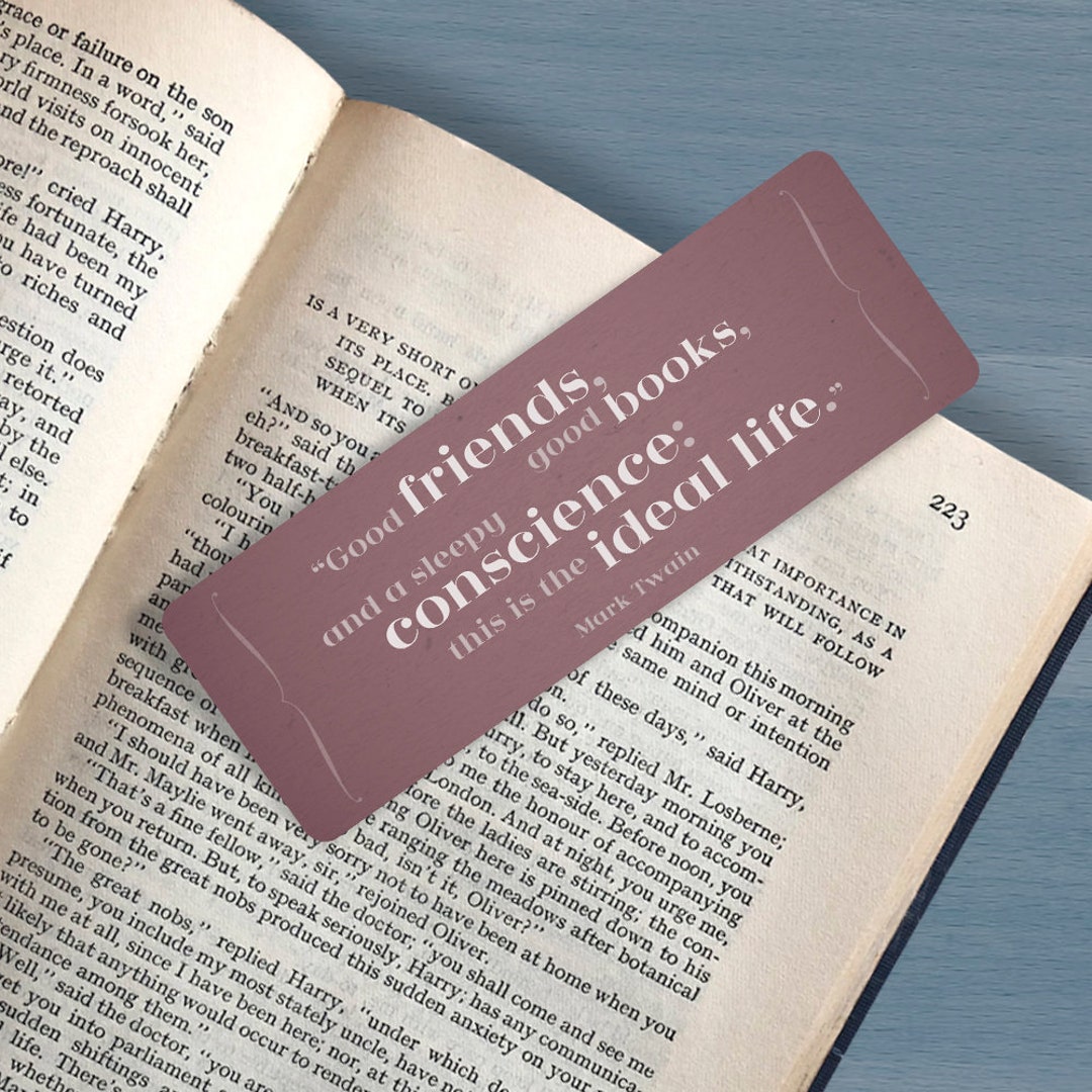 Mark Twain Quote Bookmark – Friendship Gift for Book Lovers - Etsy