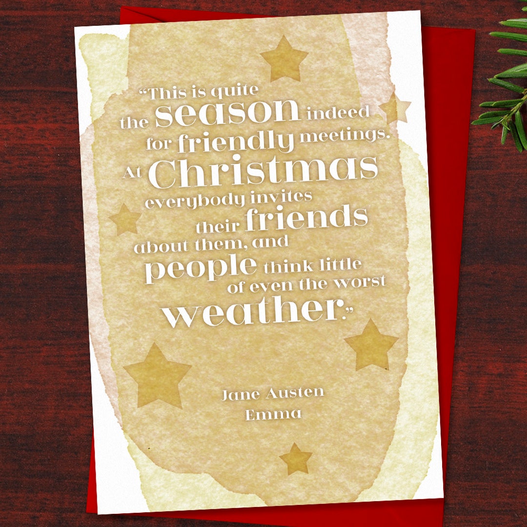 Literary Christmas Card "... at Christmas Everybody Invites Their ...