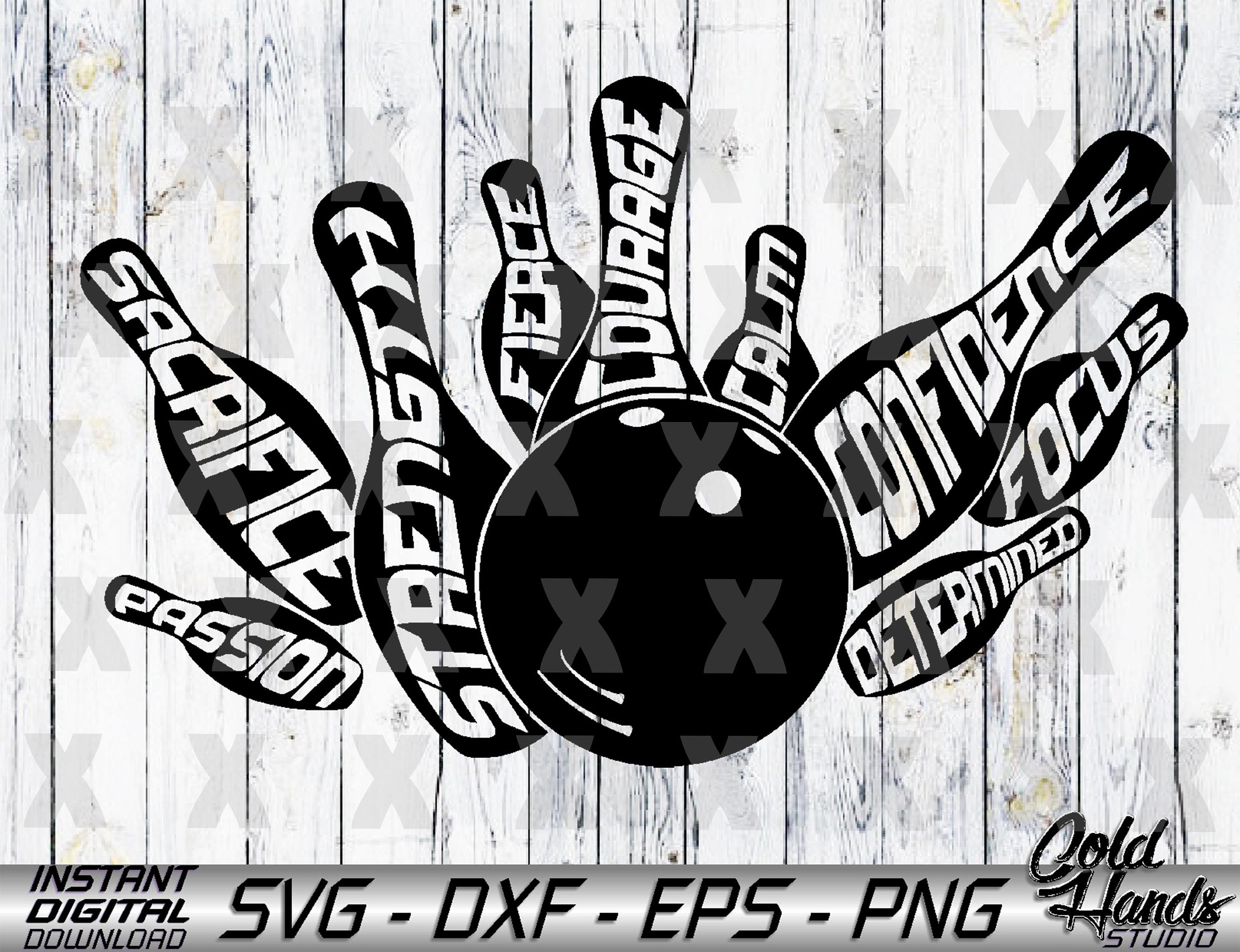 Bowling Strike Svg Dxf Eps Png Jpg Digital Download - Etsy