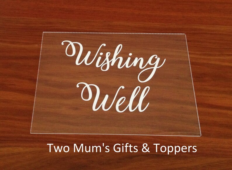 Acrylic/clear Perspex Wedding 'wishing Well' Sign - Etsy Australia