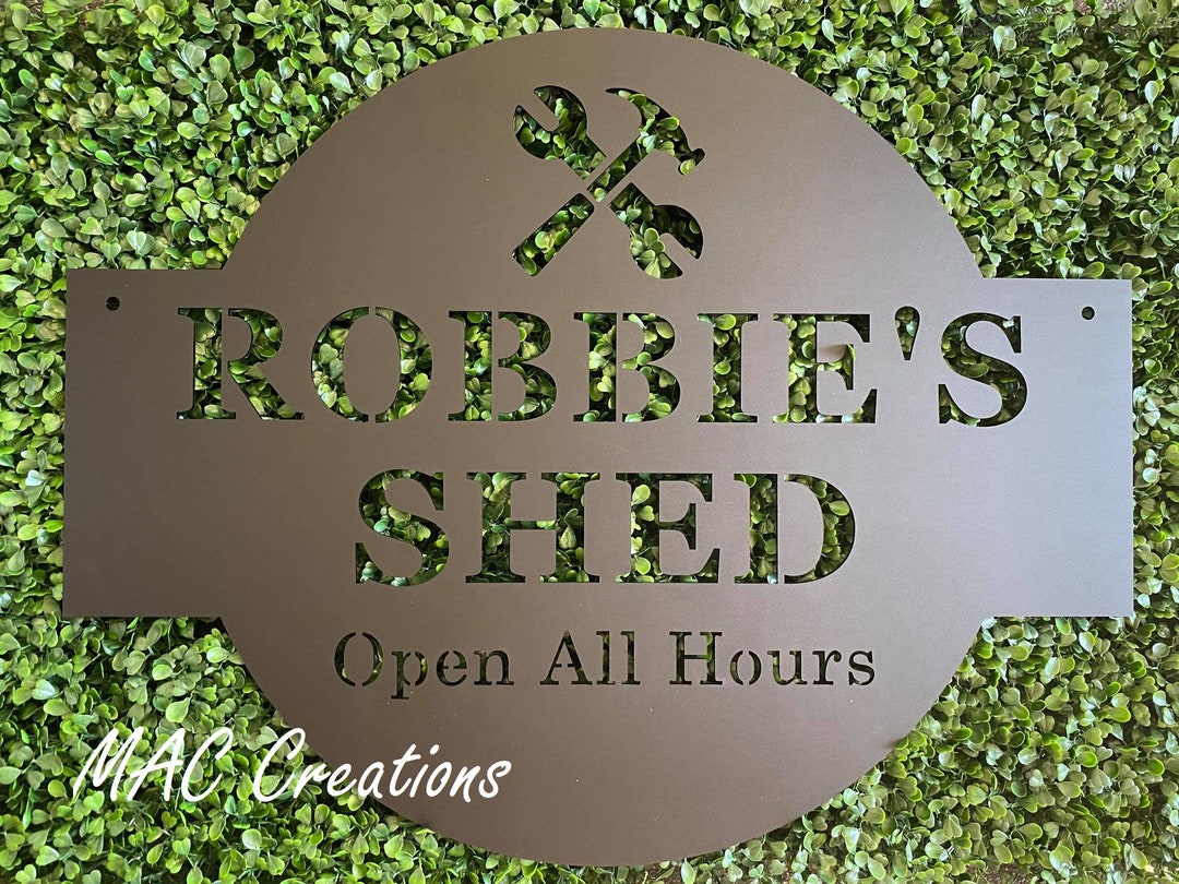 Shed Workshop Sign - Man Cave, Shed, Backyard Bar, Outdoor Sign ...