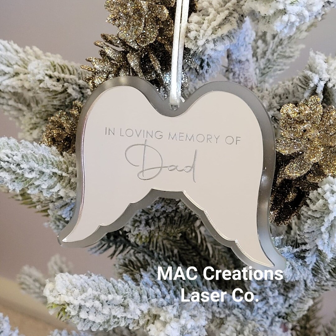 Personalised Engraved Memorial Christmas Ornament - Double Layer - Flat ...
