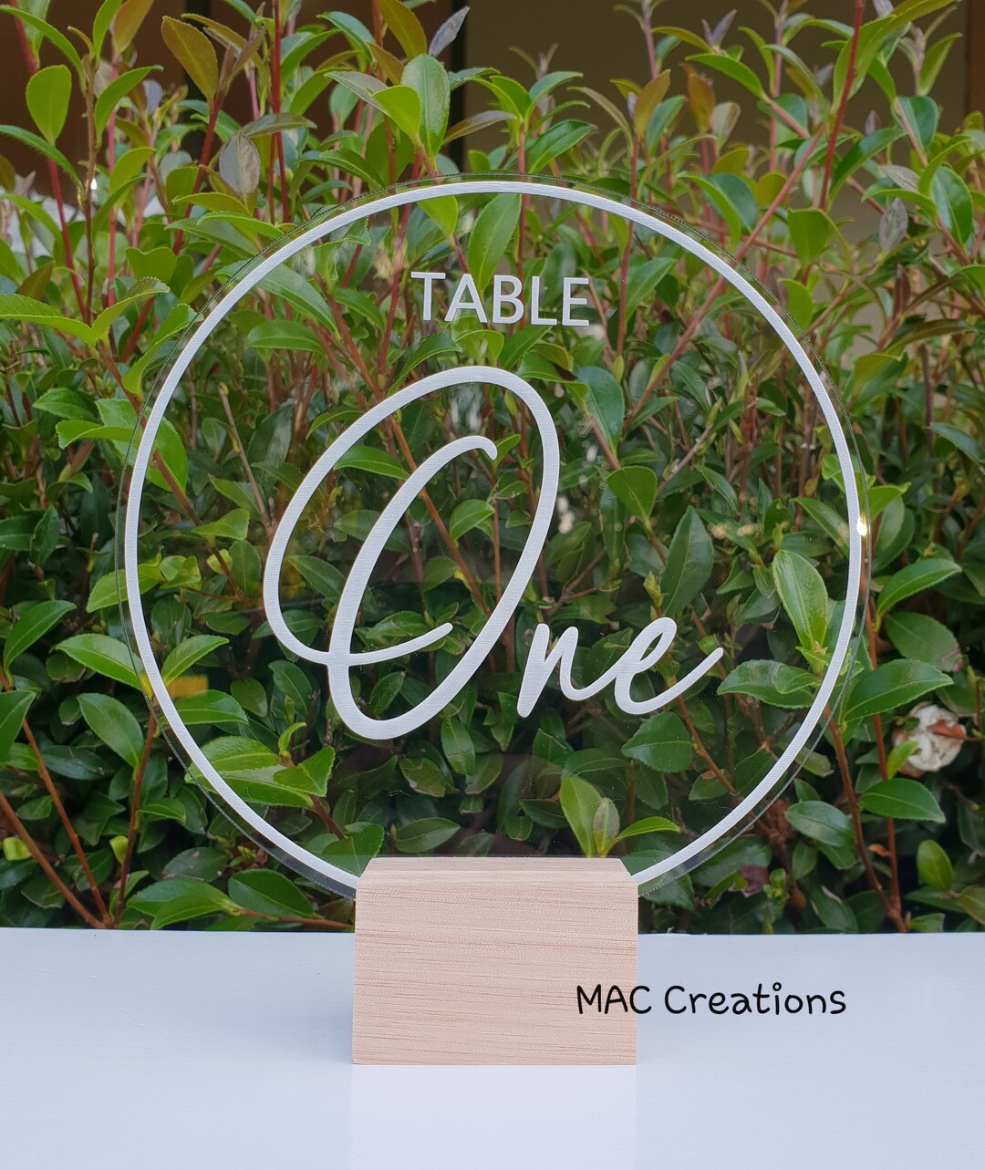 Engraved Round Circle Acrylic Perspex Table Numbers Sign - Etsy
