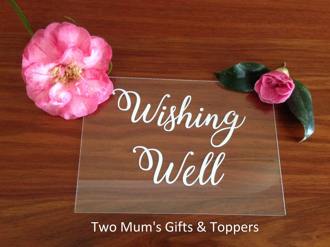 Acrylic/clear Perspex Wedding 'wishing Well' Sign - Custom Made Laser ...