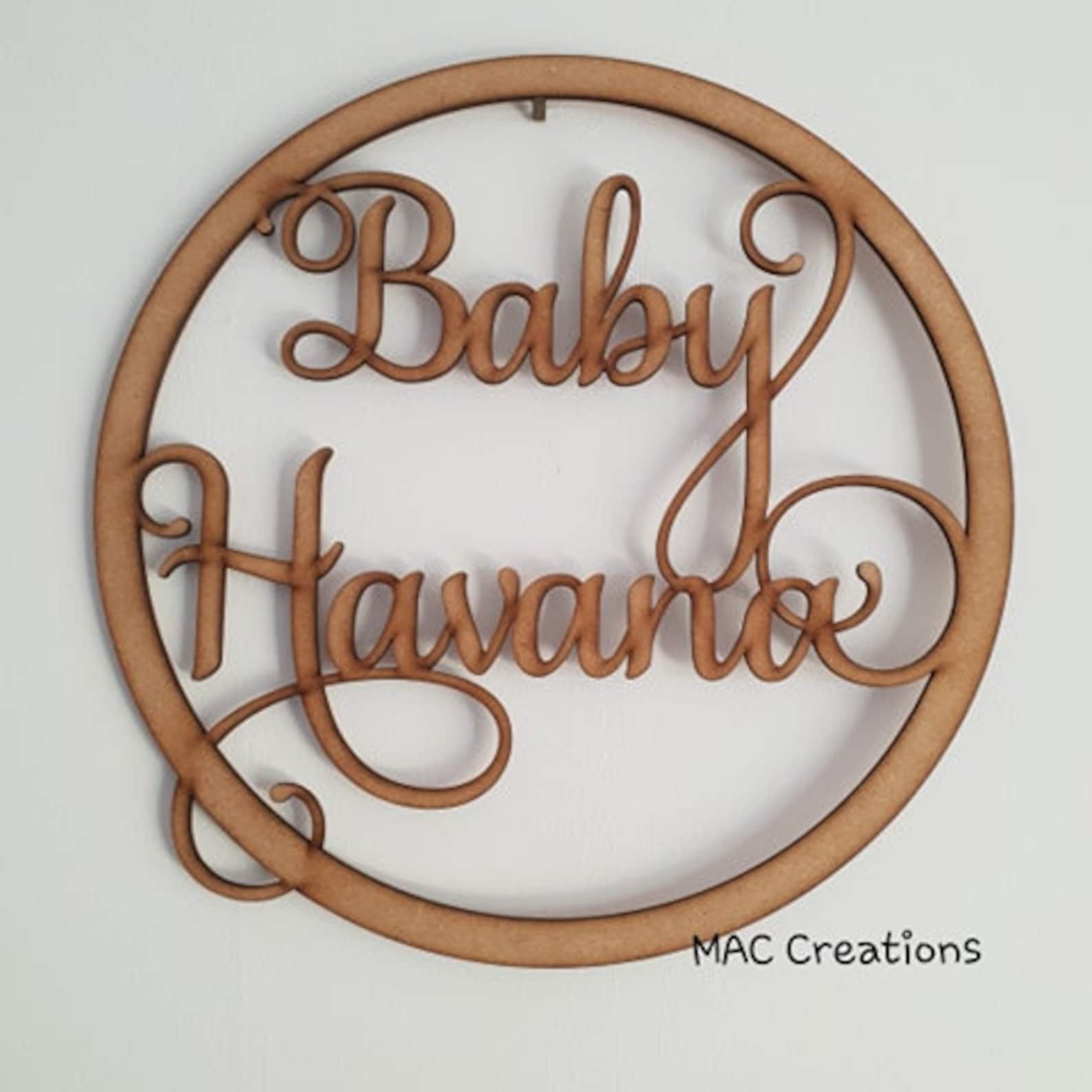Personalised Wood MDF Name Wall Plaque Sign Font Choices - Etsy