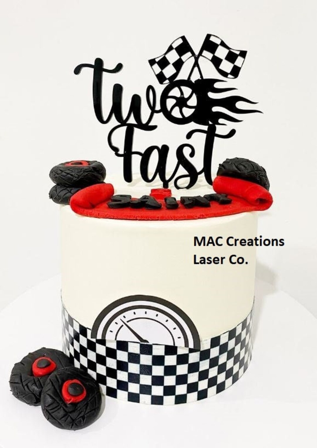 Two Fast Cake Topper | Racing | Race Car | Go Kart | Go Karting ...