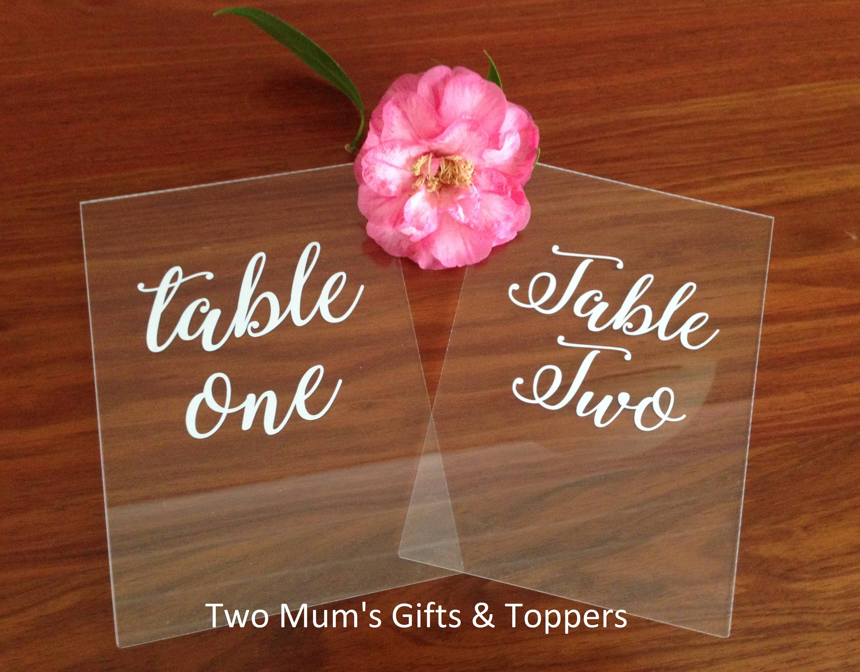 Acrylic/clear Perspex Wedding Table Number Sign Custom Made - Etsy Australia