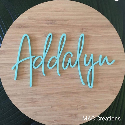 Wooden Personalised Wall Plaque Round ANY Name Wall Hanging - Etsy ...