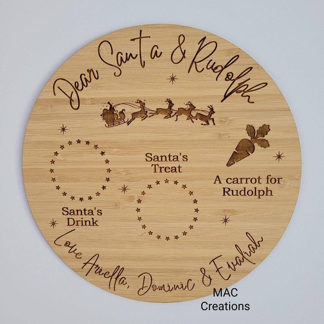 Santa Christmas Plate Snack Plate Santa's Treat Board - Etsy Australia