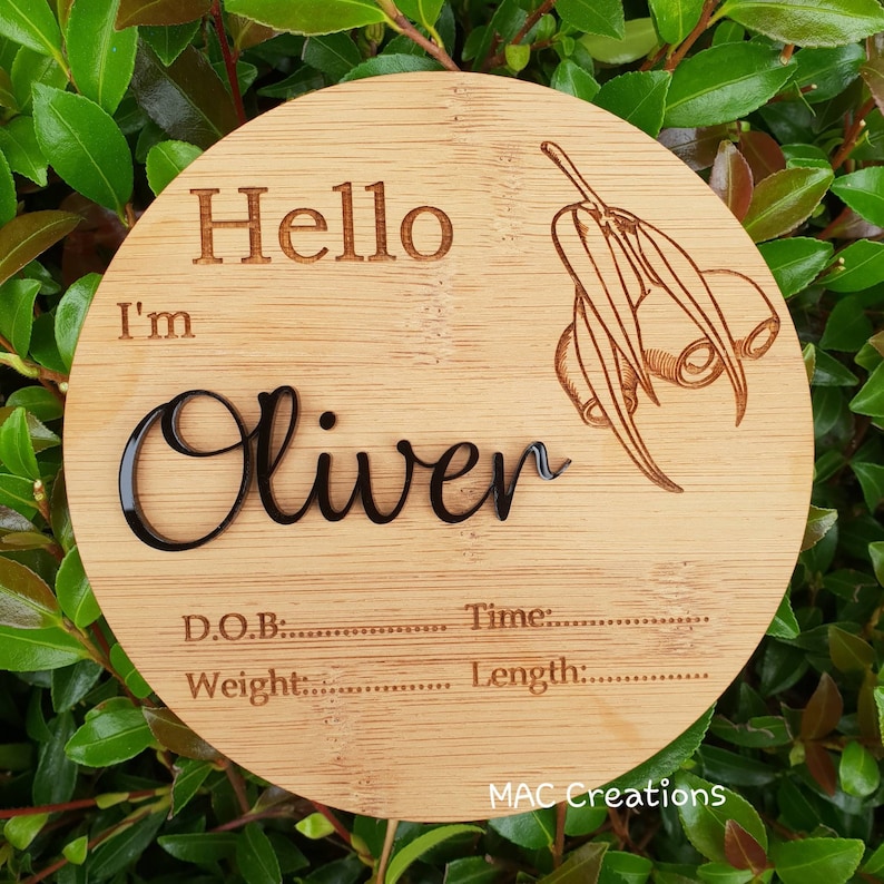 Wooden Birth Details Plaque New Baby Birth Announcement - Etsy