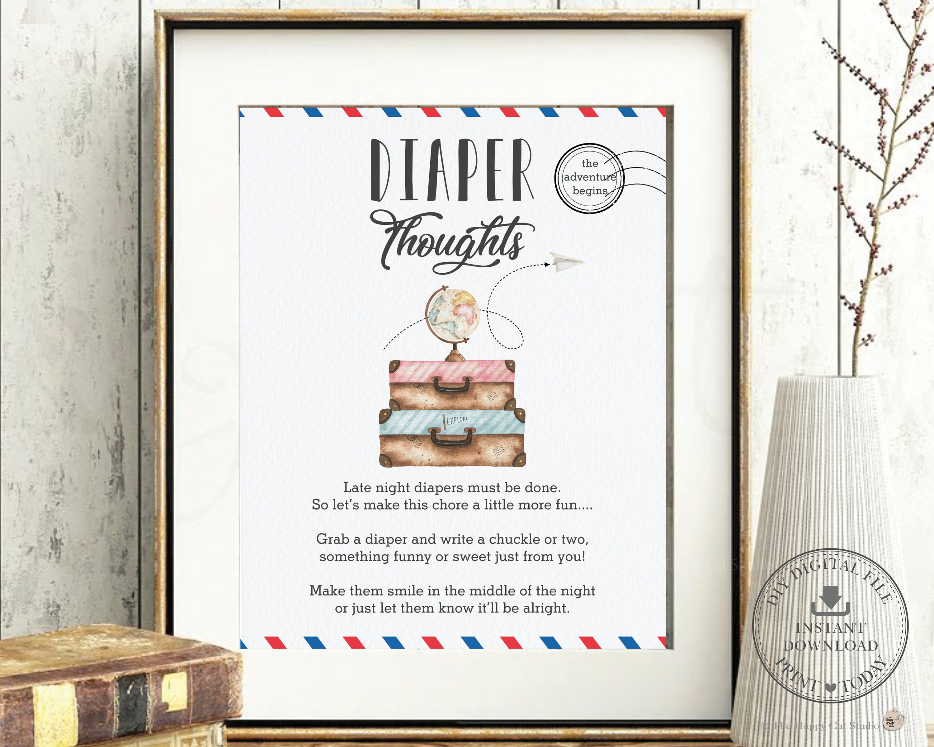 Diaper Thoughts Sign INSTANT DOWNLOAD Late Night Diapers - Etsy