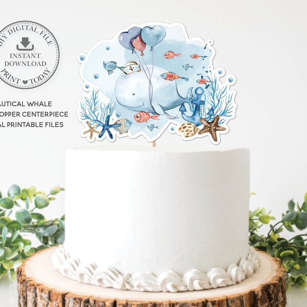 Whale Cake Topper - Etsy