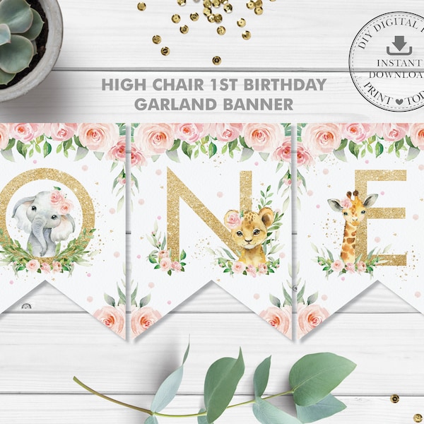 Happy Birthday Jungle Banner - Etsy