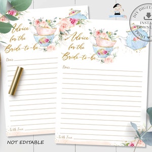 Spill the Tea Sign Advice for Bride to Be, INSTANT DOWNLOAD, Vintage ...