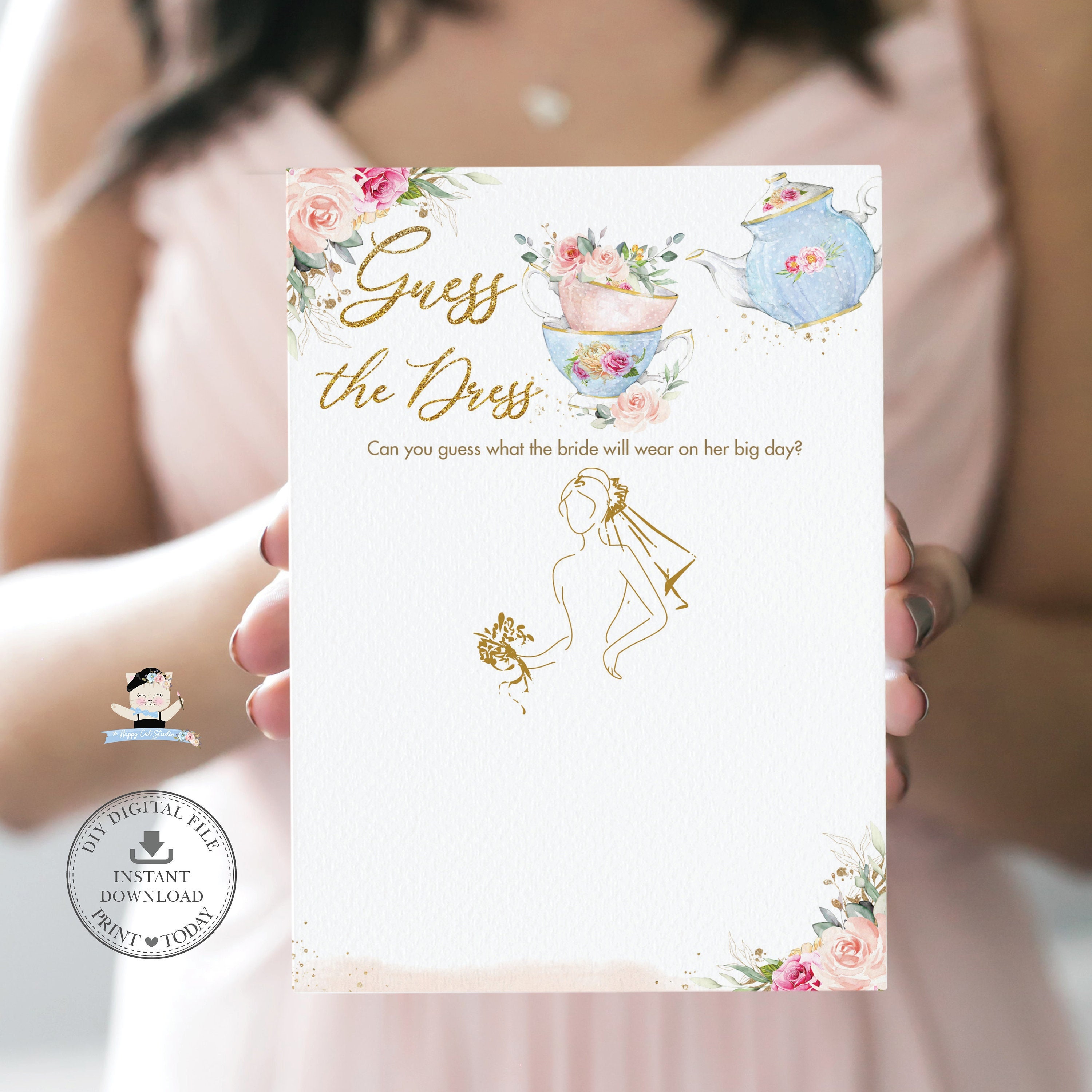 Guess The Dress Game Printable INSTANT DOWNLOAD Vintage High Tea Party guess-the-dress-game-printable-instant-download-vintage-high-tea-party