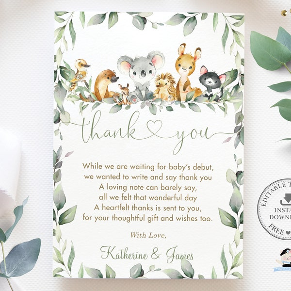 Kangaroo Thank You - Etsy