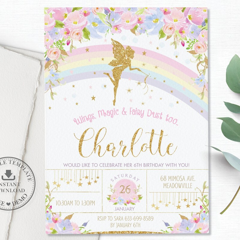 Fairy Invitations - Etsy