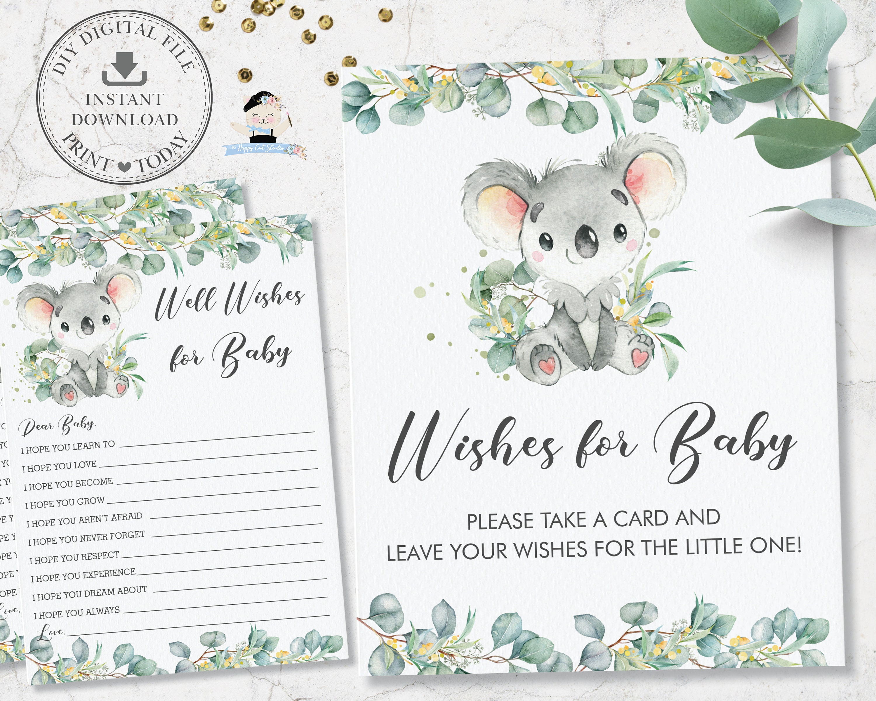 Paper & Party Supplies Party Décor Wishes for Baby Sign & Cards Wishes ...