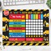 EDITABLE Template, Construction Reward Chart, Digital Printable, Digger ...