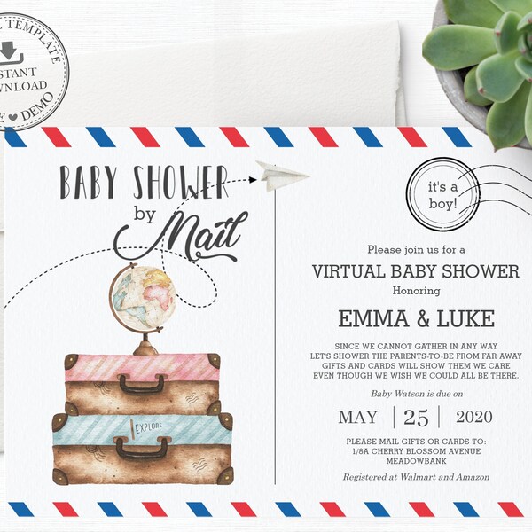 Virtual Baby Shower Invitation - Etsy