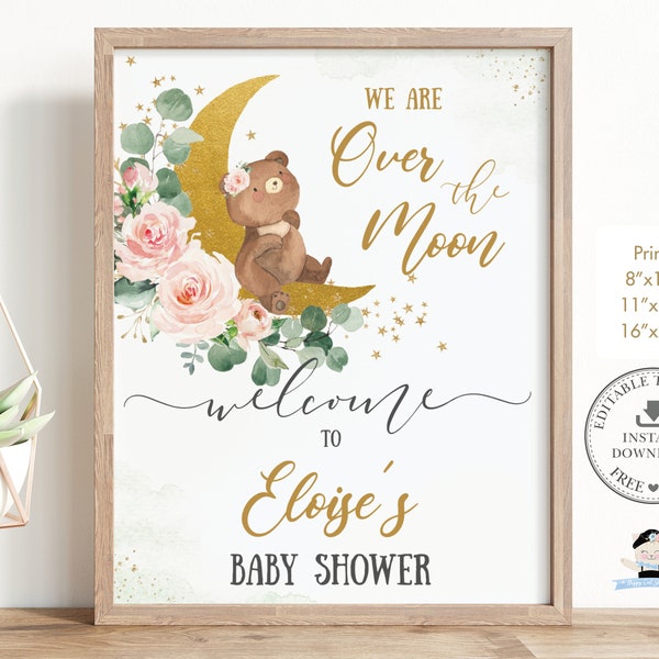 We’re Over the Moon Sign - Etsy