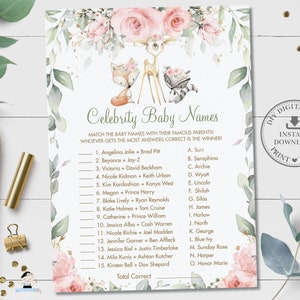 Woodland Animals Baby Shower Game Bundle, 8 GAMES, Baby Predictions ...