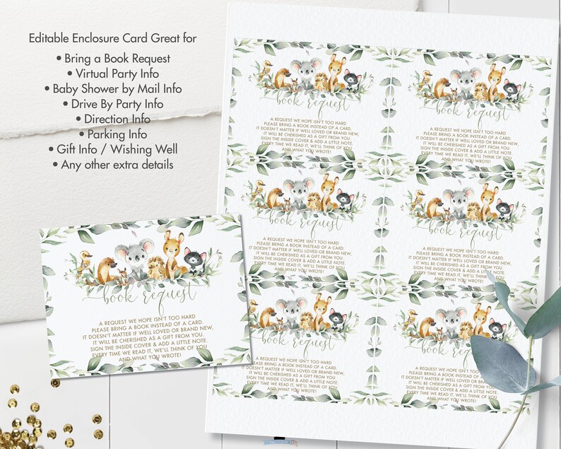 EDITABLE TEMPLATE Australian Animals Bring Books for Baby - Etsy