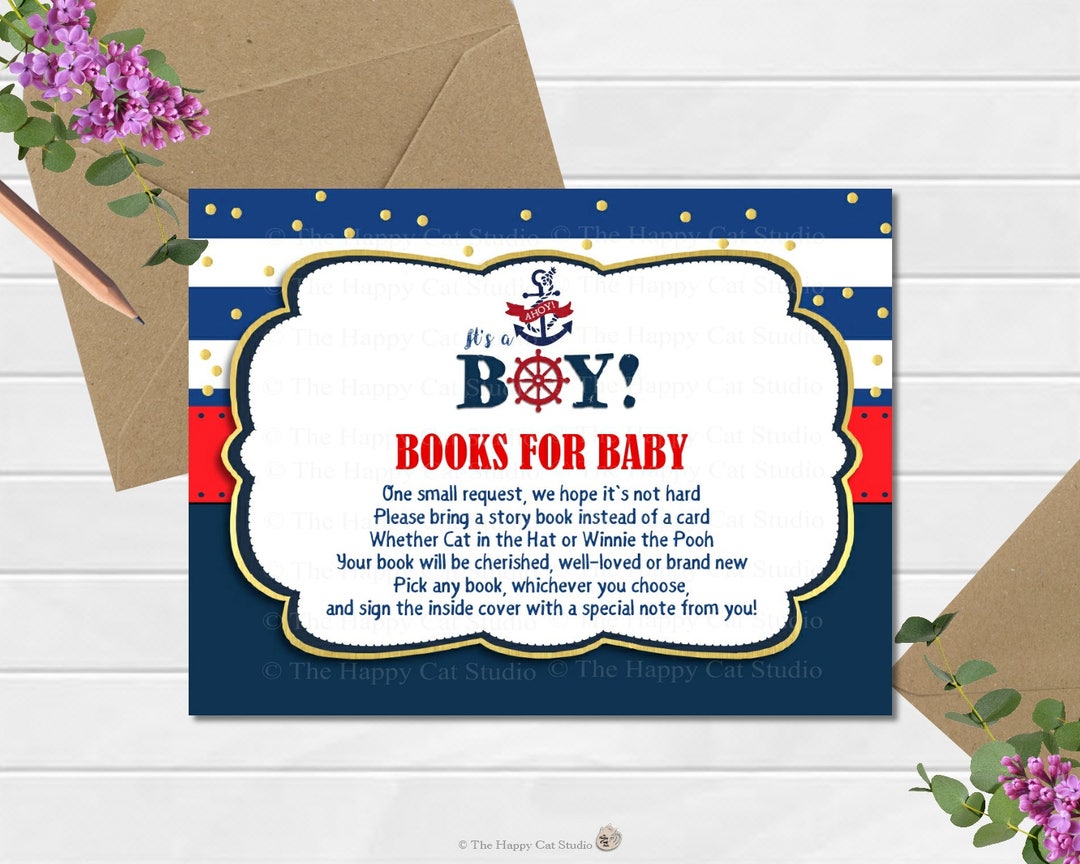 Bring a Book Instead of a Card Insert Books for Baby Cards - Etsy