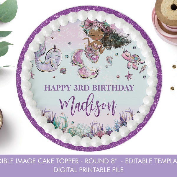 Mermaid Cake Topper - Etsy