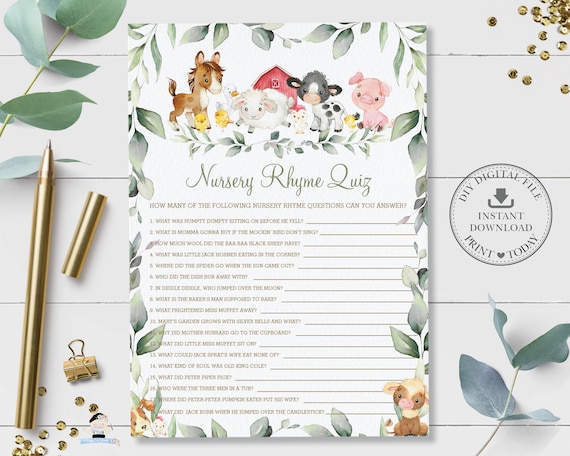 Guess The Nursery Rhyme Worksheet