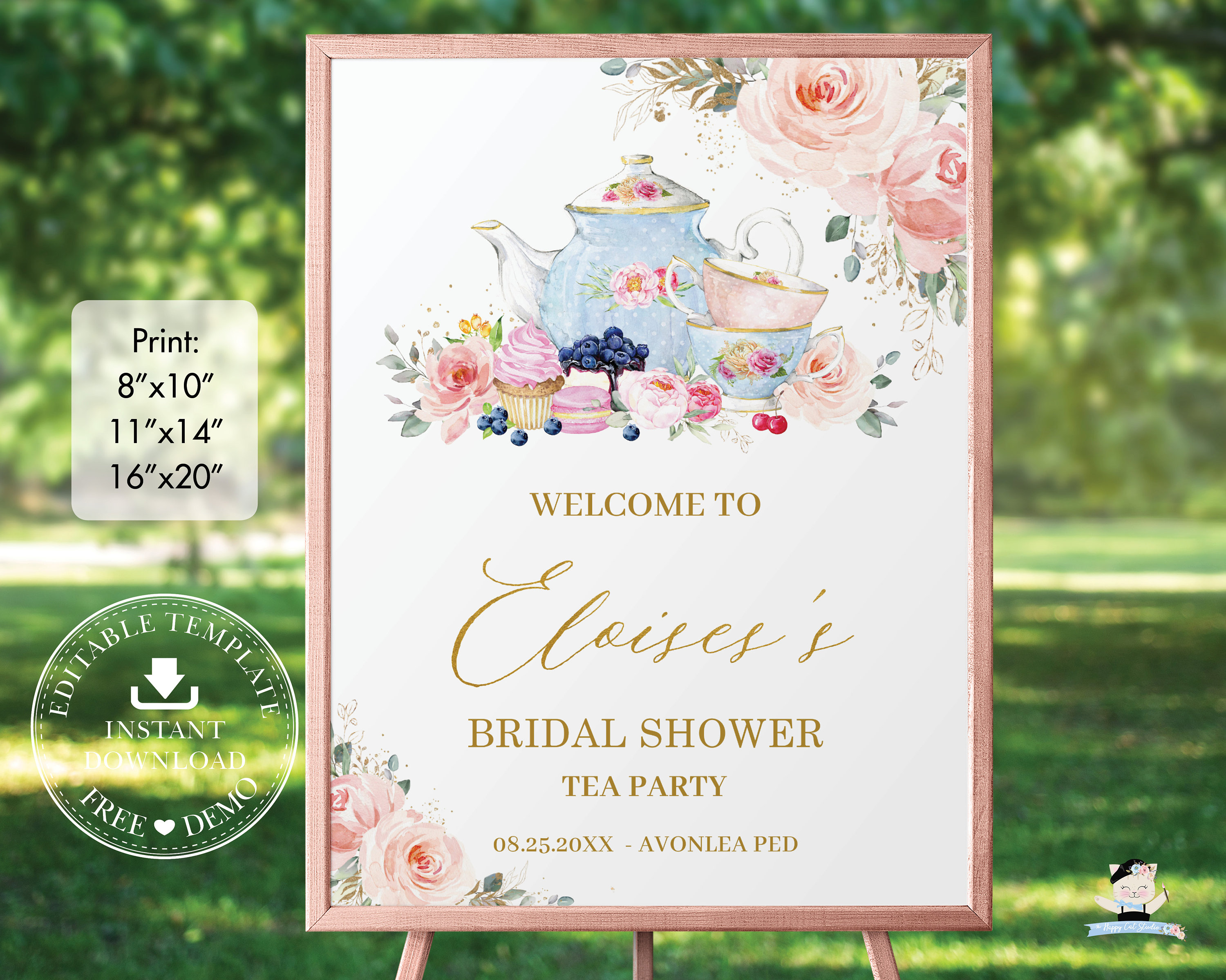 Tea Party Poster Template