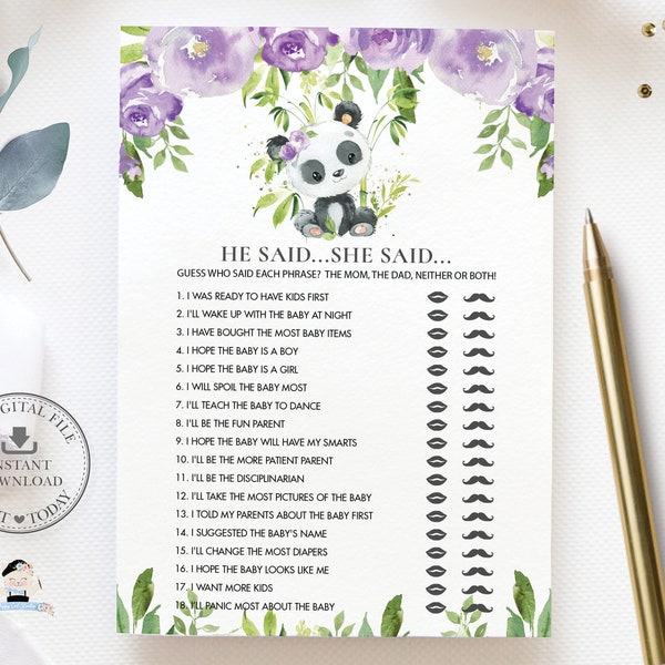 Diy Panda Party Game - Etsy