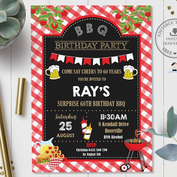 Bbq Party Invitation - Etsy