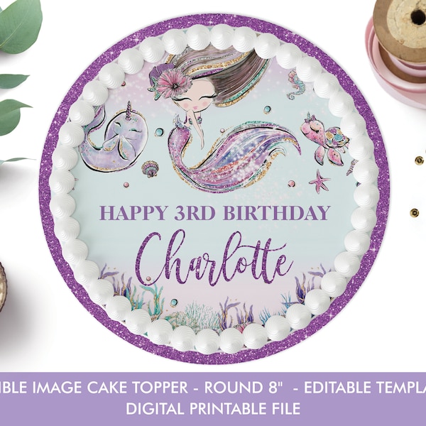 Mermaid Cake Topper - Etsy