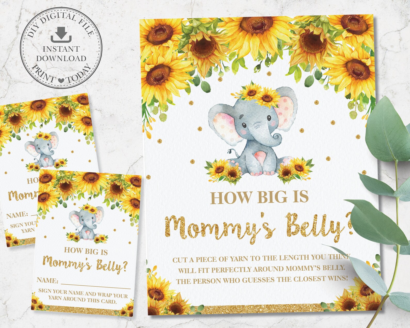 How Big is Mommy's Belly Sign Card INSTANT DOWNLOAD | Etsy