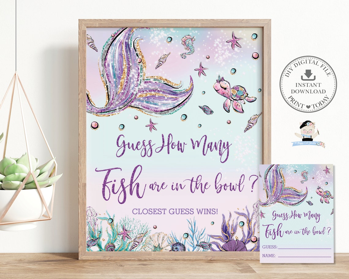 Guess How Many Fish Are in the Bowl Game Printable INSTANT - Etsy