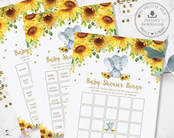 Elephant Bingo Game | Etsy