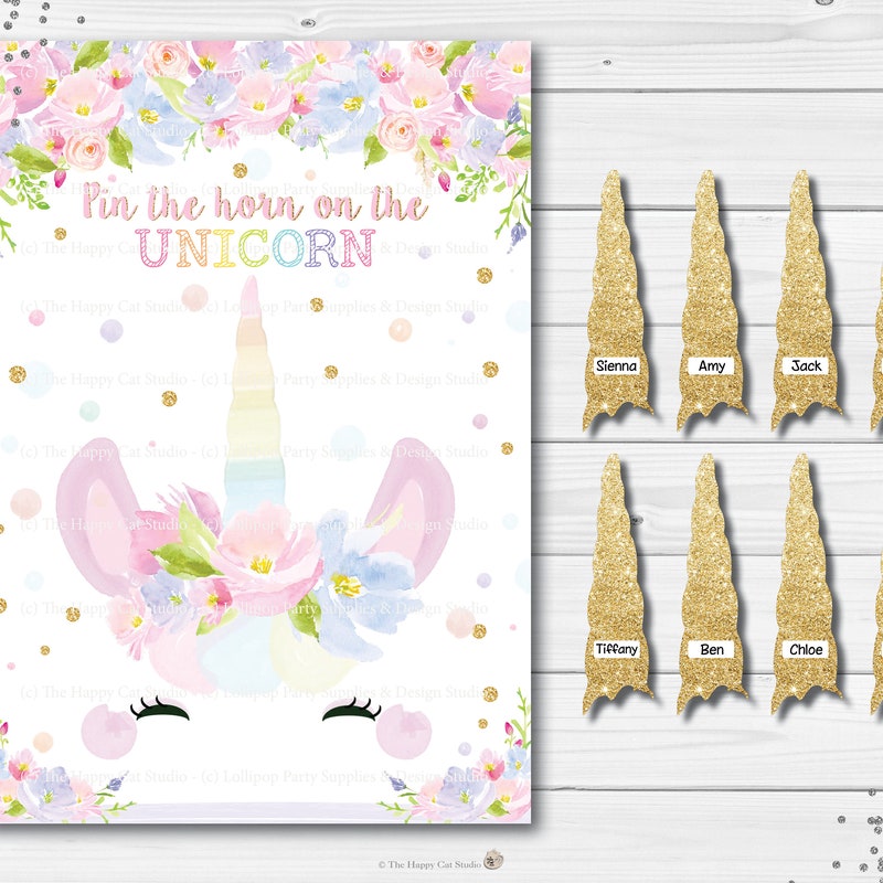 Pin the Horn on the Unicorn - Etsy