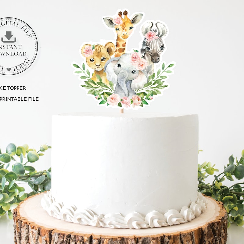 Pink Elephant Cake Topper - Etsy