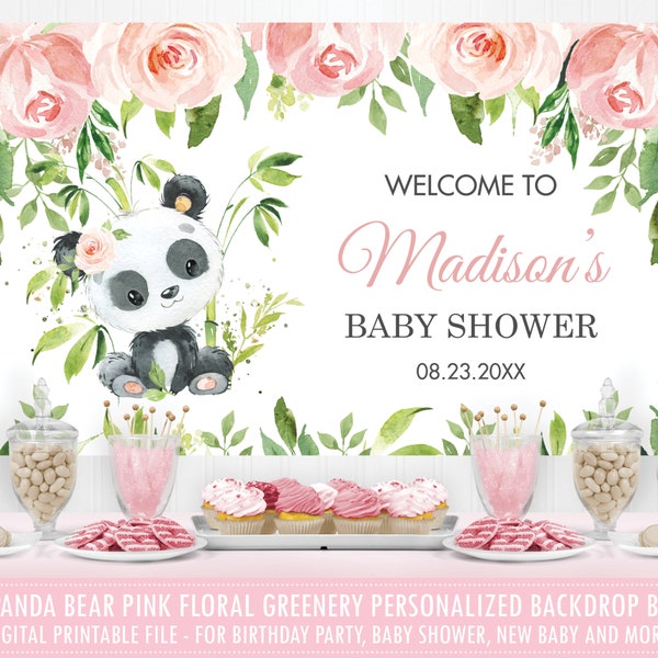 Printable Panda Birthday Banner - Etsy
