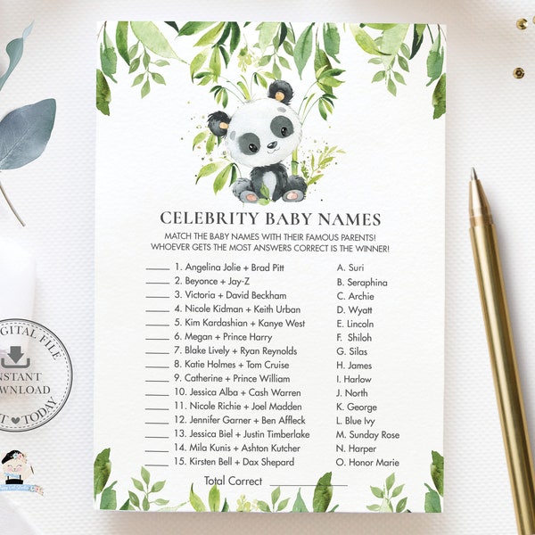 Diy Panda Party Game - Etsy