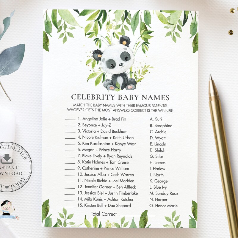 Diy Panda Party Game - Etsy