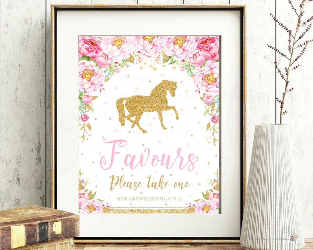 Horse Favors Please Take One Sign, Poster, Birthday Party, Christening ...