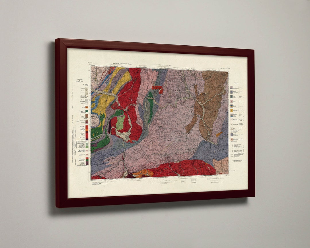 Huntly Old Geological Map | huntly, Slioch, Cobairdy - Etsy