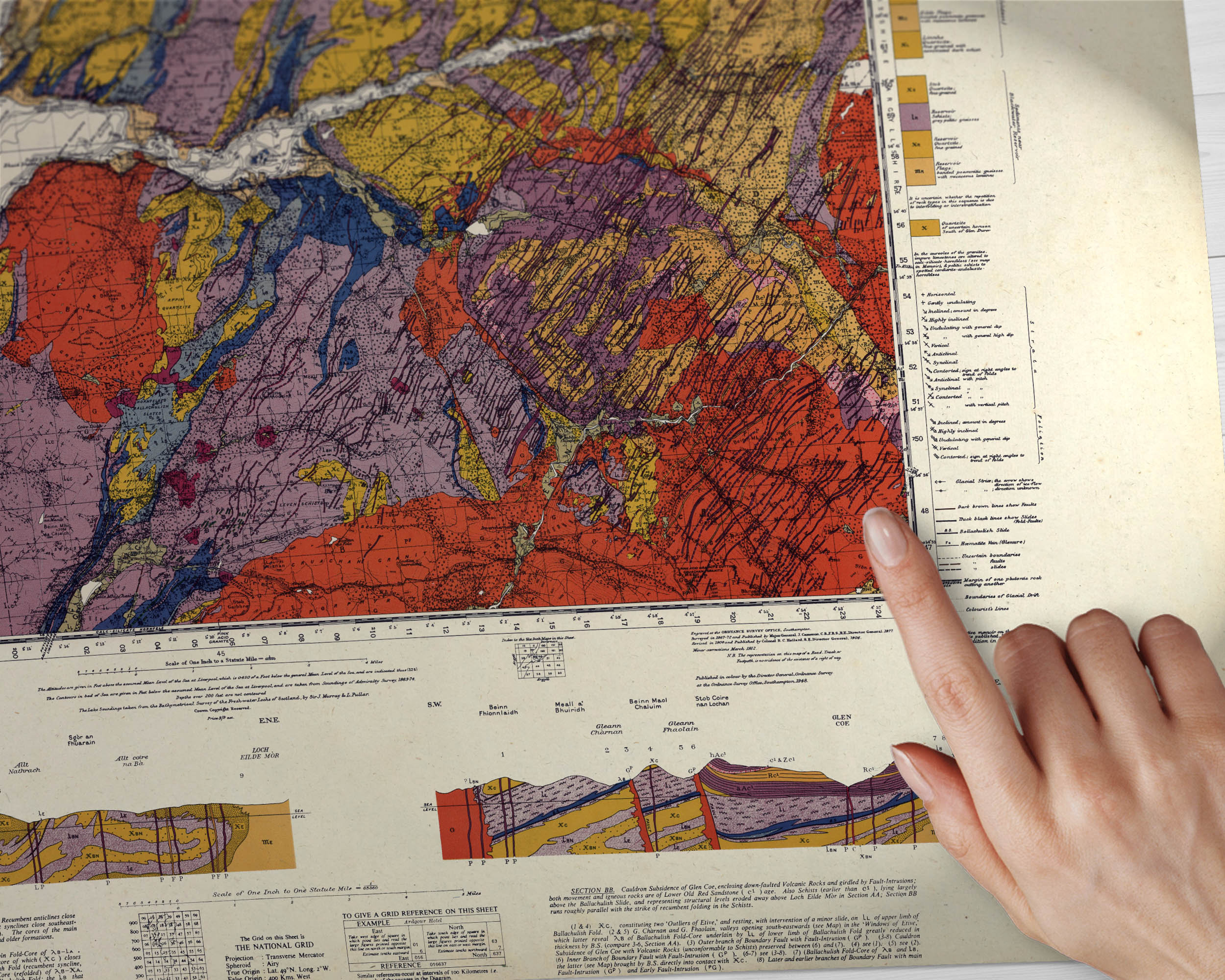 Old Ben Nevis Geological Map Fort William,banavie,corpach,torcastle ...