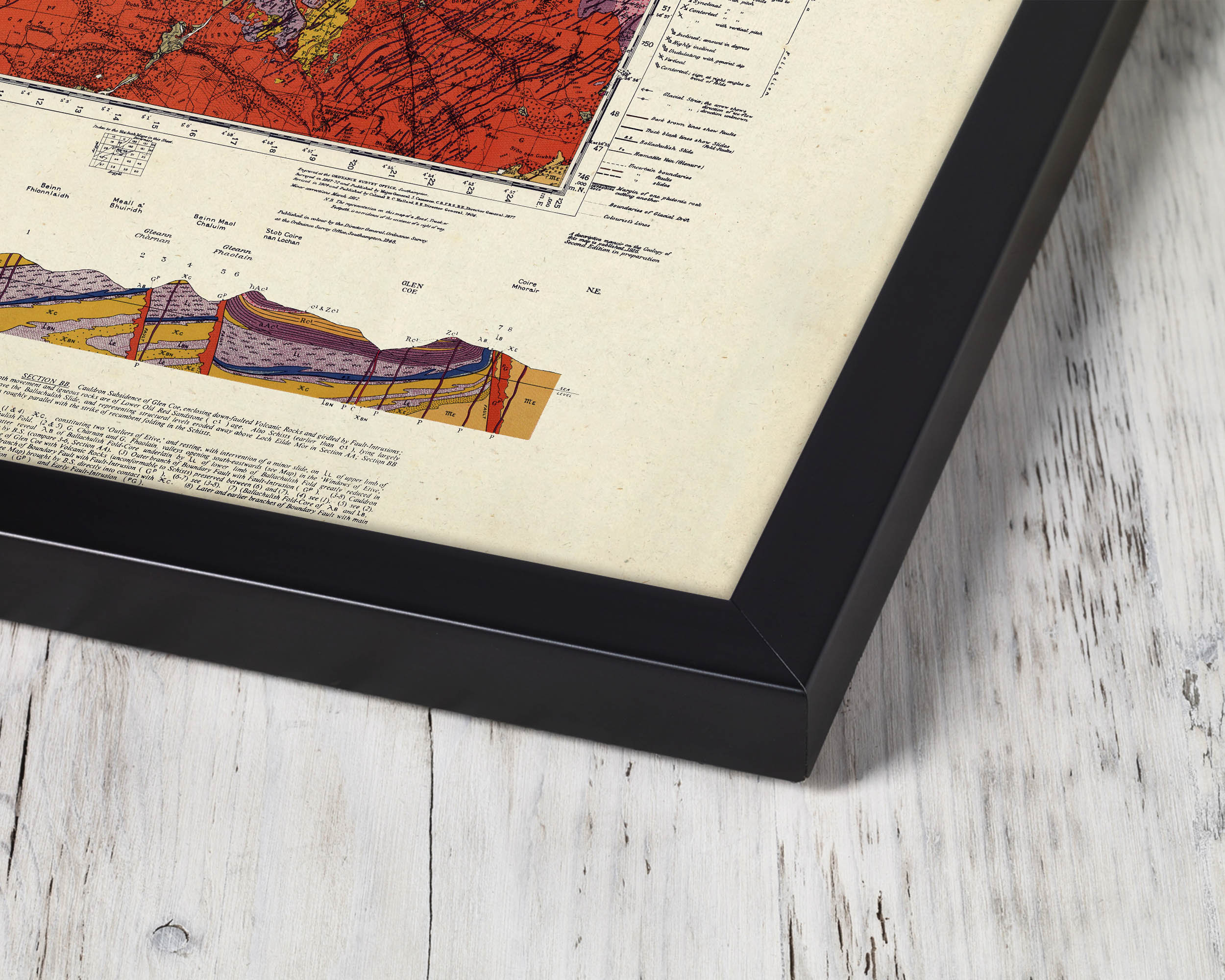 Map of Ben Nevis } fort William, Banavie, Corpach Geology - Etsy UK