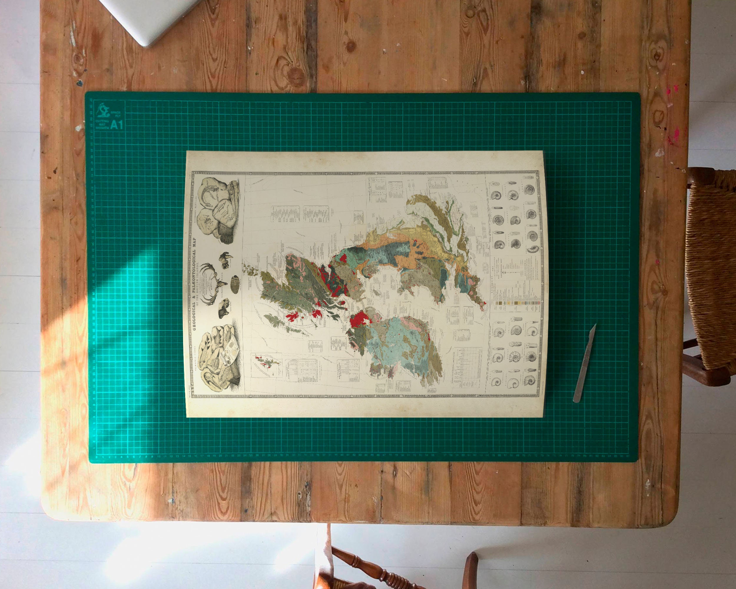 Antique Map of Great Britain 1848, Scotland Map, England Old Map ...