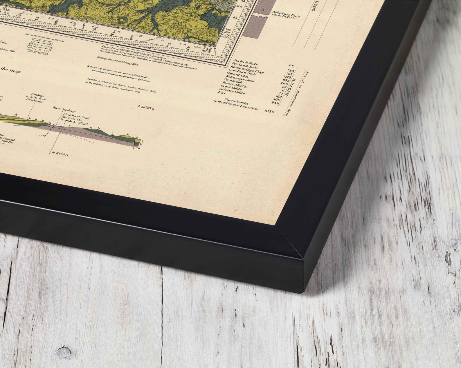 Map of Sevenoaks } old Geological Chart - Etsy Canada