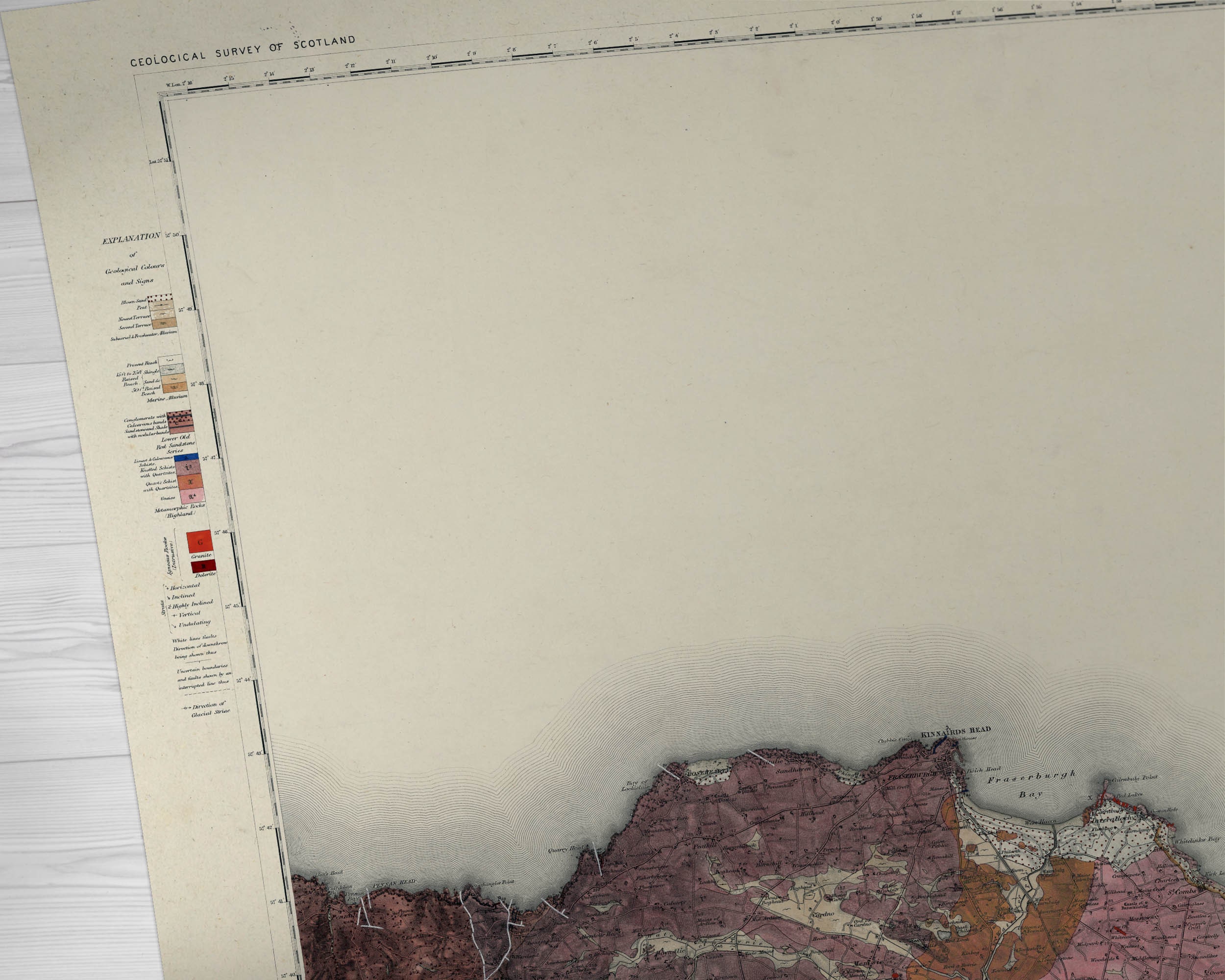 Old Fraserburgh Geological Map - Etsy